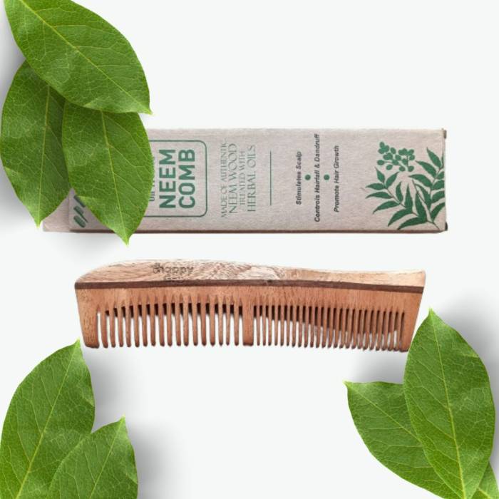 Neem wood comb Regular - HappyGro Eco